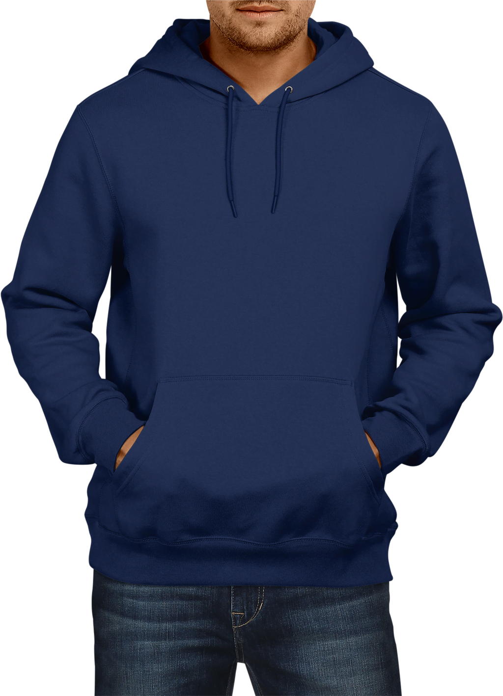 Buy Navy Blue Blank Guys Hoodie At Lowest Price 